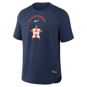 Nike Houston Astros Authentic Collection Batting Practice Pregame Dri-fit Mlb Top - Blue