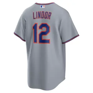 Nike Francisco Lindor New York Mets Mlb Replica Jersey - Grey