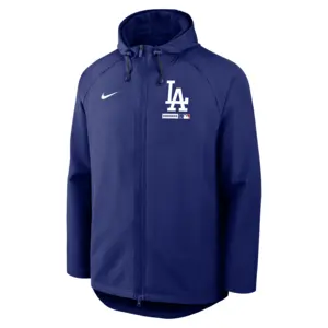 Nike Los Angeles Dodgers Authentic Collection Therma-fit Mlb Full-zip Hooded Jacket - Blue