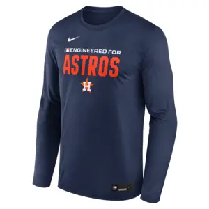 Nike Houston Astros Authentic Collection Team Issue Dri-fit Mlb Long-sleeve T-shirt - Blue