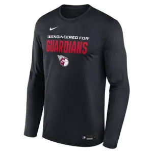 Nike Cleveland Guardians Authentic Collection Team Issue Dri-fit Mlb Long-sleeve T-shirt - Blue