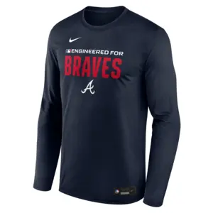 Nike Atlanta Braves Authentic Collection Team Issue Dri-fit Mlb Long-sleeve T-shirt - Blue