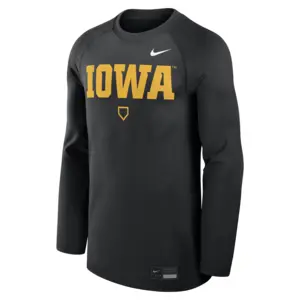 Nike Iowa Dugout Game Time Dri-fit Long-sleeve T-shirt - Black