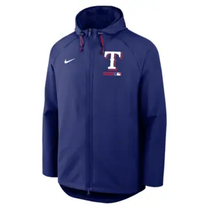 Nike Texas Rangers Authentic Collection Therma-fit Mlb Full-zip Hooded Jacket - Blue