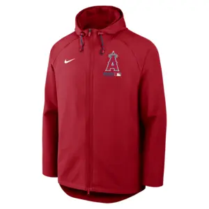Nike Los Angeles Angels Therma-fit Mlb Full-zip Hooded Jacket - Red