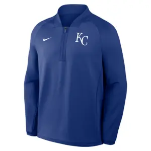 Nike Kansas City Royals Authentic Collection Dri-fit Mlb 1/2-zip Long-sleeve Top - Blue