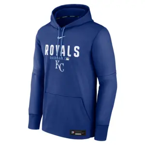 Nike Kansas City Royals Authentic Collection Therma Mlb Pullover Hoodie - Blue