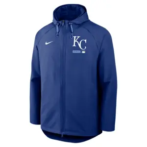 Nike Kansas City Royals Authentic Collection Therma-FIT MLB Full-Zip Hooded Jacket Blue