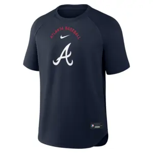 Nike Atlanta Braves Authentic Collection Batting Practice Pregame Mlb Top - Blue