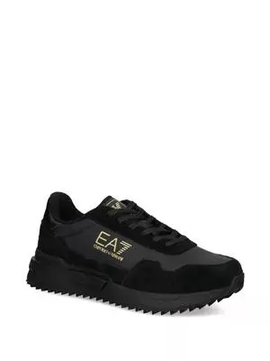 EA7 Logo-detail Sneakers - Black