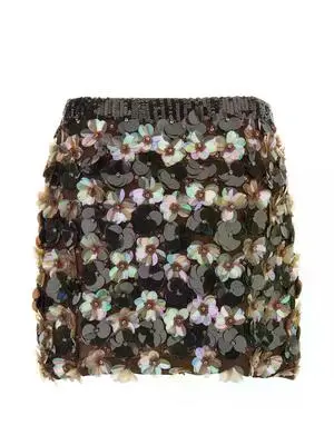 P.a.r.o.s.h Floral-sequin Skirt