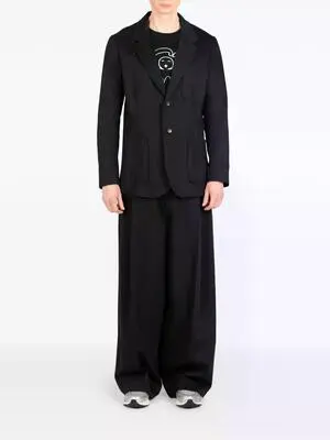 SOCIETE ANONYME Button Pleated Trousers - Black