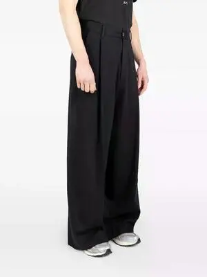 SOCIETE ANONYME Button Pleated Trousers - Black