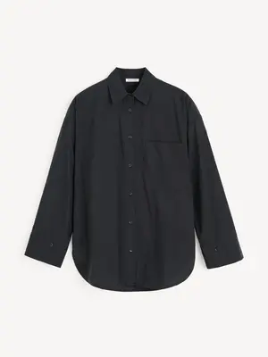 BY MALENE BIRGER Derris Voile Organic Cotton Shirt - Black