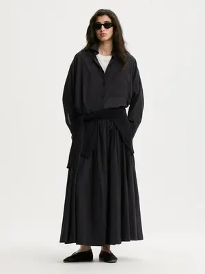 BY MALENE BIRGER Derris Voile Organic Cotton Shirt - Black