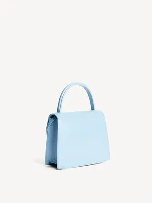 BY MALENE BIRGER Ramil Patent Leather Shoulder Bag - Dream Blue