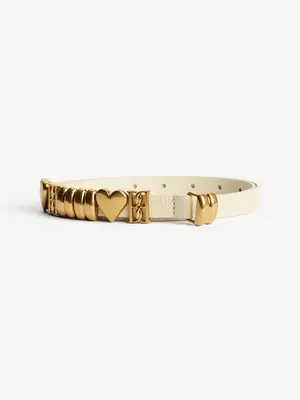 BY MALENE BIRGER Ounlas Leather Belt - Vanilla Cream