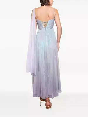 IMROSKA Knot-detail Pleated Maxi Dress