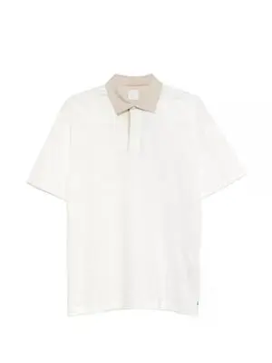 Eleventy Contrast-collar Polo Shirt - Neutrals