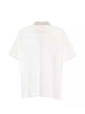 Eleventy Contrast-collar Polo Shirt - Neutrals