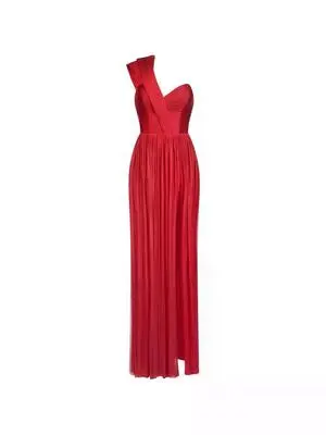 IMROSKA 21 One-shoulder Maxi Dress - Red
