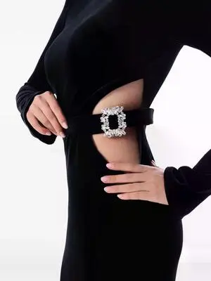 IMROSKA Buckle-detail Cut-out Maxi Dress