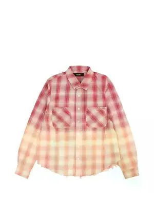 Amiri Plaid Raw-edge Shirt
