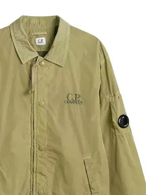 C.P. COMPANY Logo-embroidered Shirt Jacket - Green