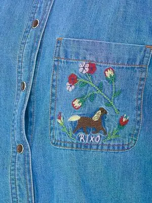 Rixo Edaline Embroidery Long-sleeve Shirt