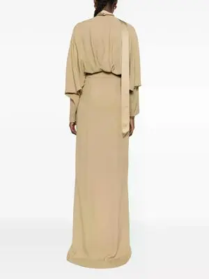 TALLER MARMO Belted Split Maxi Dress