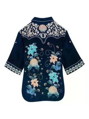 Agua Bendita Floral-print Shirt