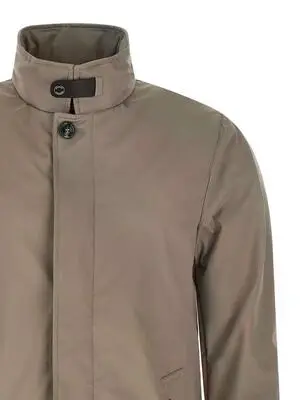 MOORER Duca Coat With Removable Hood - Brown