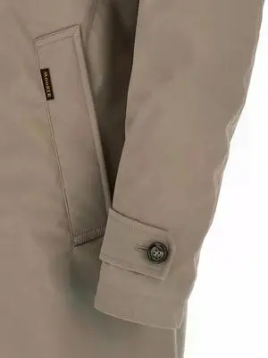 MOORER Duca Coat With Removable Hood - Brown
