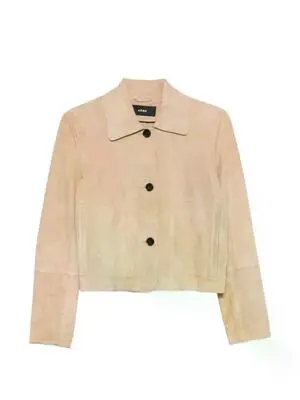 ARMA Button-fastening Suede Jacket - Neutrals