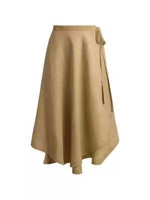 Polo Ralph Lauren Linen Wrap Skirt - Neutrals