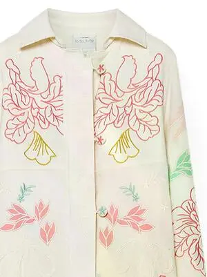 FORTE_FORTE Floral Embroidered Coat