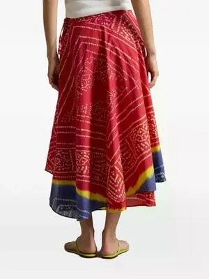 Polo Ralph Lauren Printed Side-tie Midi Skirt