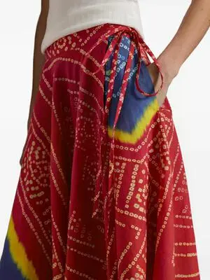 Polo Ralph Lauren Printed Side-tie Midi Skirt
