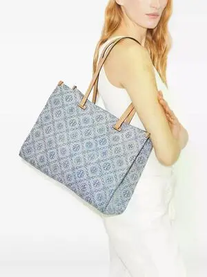 Tory Burch T Monogram Denim Tote - Blue