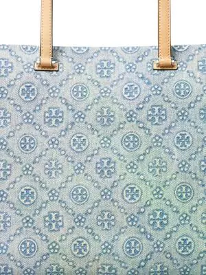 Tory Burch T Monogram Denim Tote - Blue