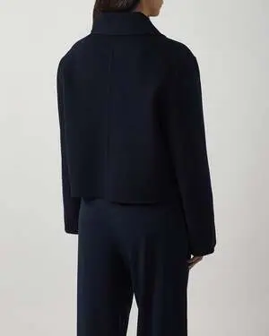 WAKAKUU Cropped Wool Coat