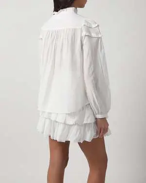 Isabel Marant Étoile Christa Ruffled High Neck Blouse