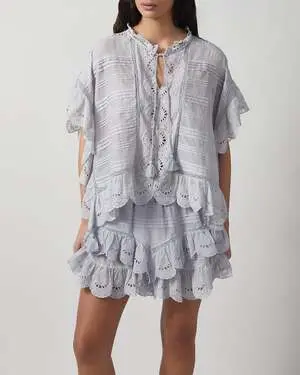 Isabel Marant Étoile Payton Embroidered Blouse - Light Blue