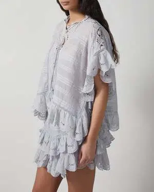 Isabel Marant Étoile Payton Embroidered Blouse - Light Blue