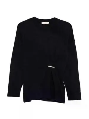 TWINSET Gathered Crew Neck Sweater
