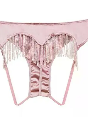 Fleur Du Mal Beaded Fringe Briefs