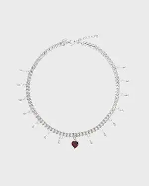 MARIA NILSDOTTER Drop Of Heart Necklace - Silver