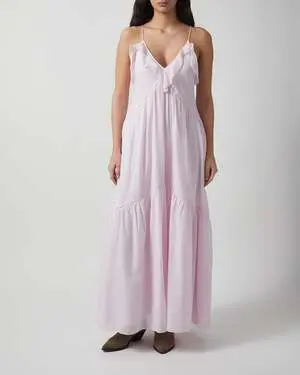 Isabel Marant Étoile Vasma Maxi Dress With Ruffled Details - Light Pink