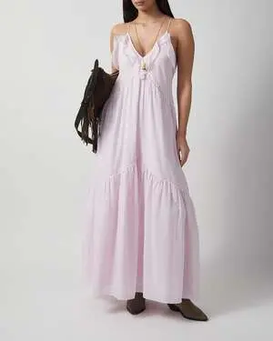Isabel Marant Étoile Vasma Maxi Dress With Ruffled Details - Light Pink