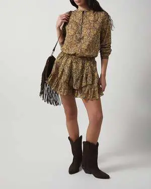 Isabel Marant Étoile Jocadia Printed Shorts - Khaki